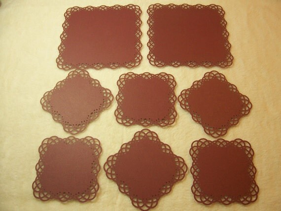 Scrapbook Mats...8 Piece Set of Very Pretty Swirling Lace
