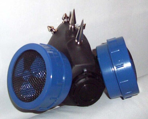 Items similar to NUKE respirator gas mask BLUE on Etsy
