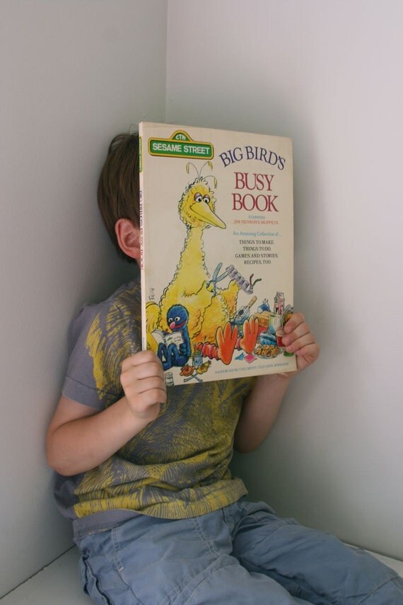 Vintage Big Bird Busy Book 1976