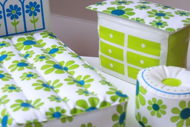 reserved for modowl.....8 piece set of Barbie blow up