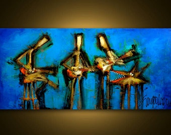 Original Painting Modern Abstract Art by SLAZO 30x40 by SlazoArt