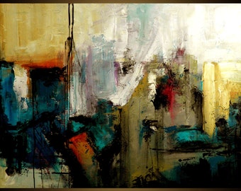 Abstract Painting Modern Abstract Art by SLAZO 36x36 Made