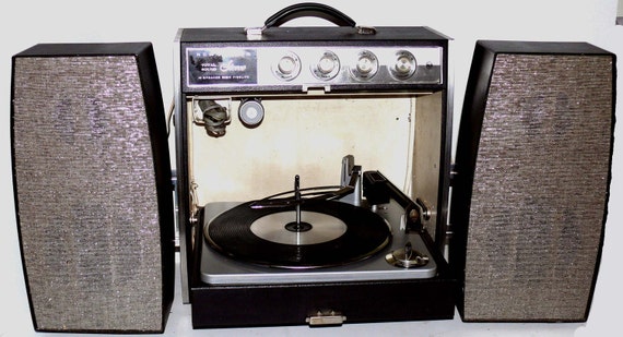 1960s RCA Portable Stereo Record Player with Warranty