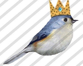 Popular items for bird with crown on Etsy