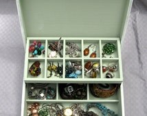 Wooden Jewelry Box Creamy-Dreamy "Shabby Chic" , jewelry cabinet ...