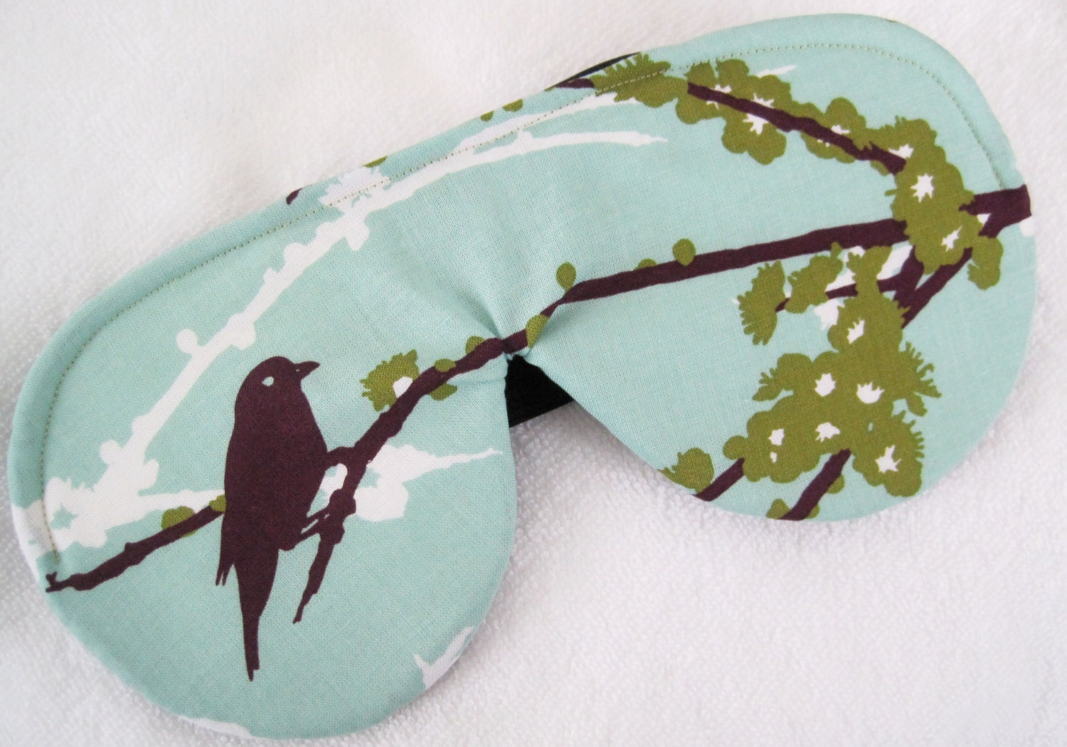 Real Silk and Birds Sleep Mask Eye Mask by AllNaturalSleepShop