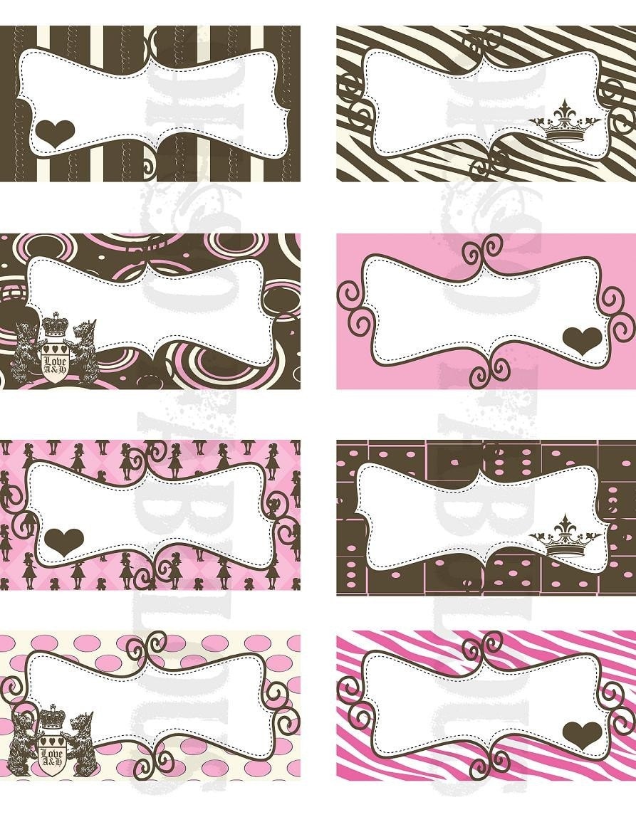 BUY 2 GET 1 FREE Juicy Girly Girl Labels 02 Pink and