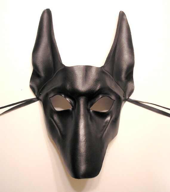 Egyptian Jackal Mask Anubis Handmade Leather Mask By