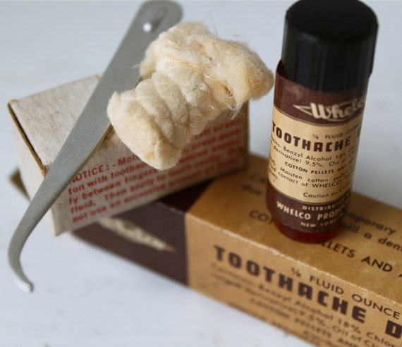 vintage apothecary. 1940s toothache kit