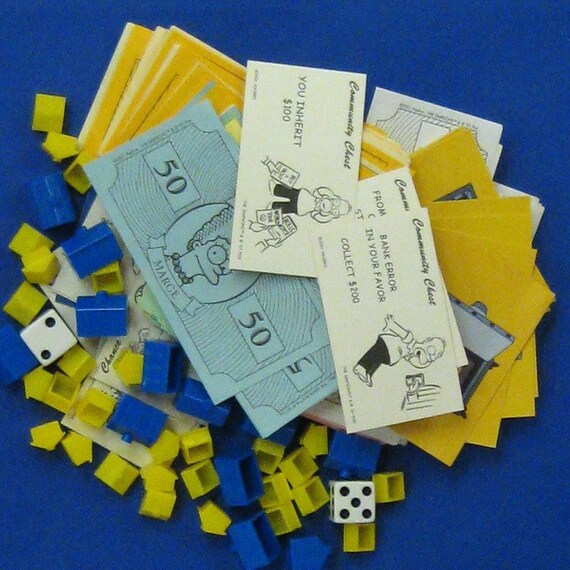 Simpsons Monopoly Game Pieces Monopoly Money Houses Hotels