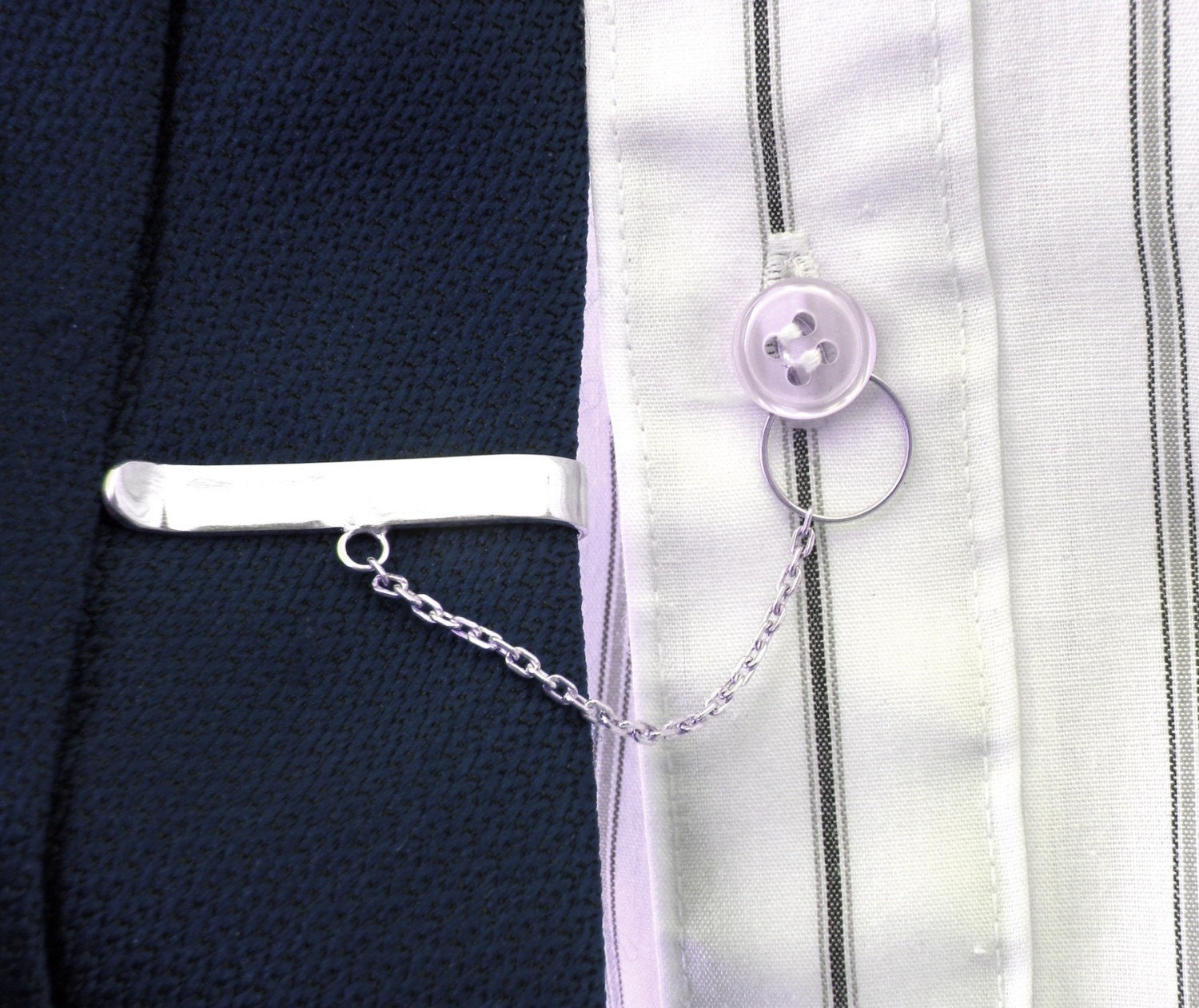 Modern Tie bar sterling silver by mujoyas on Etsy