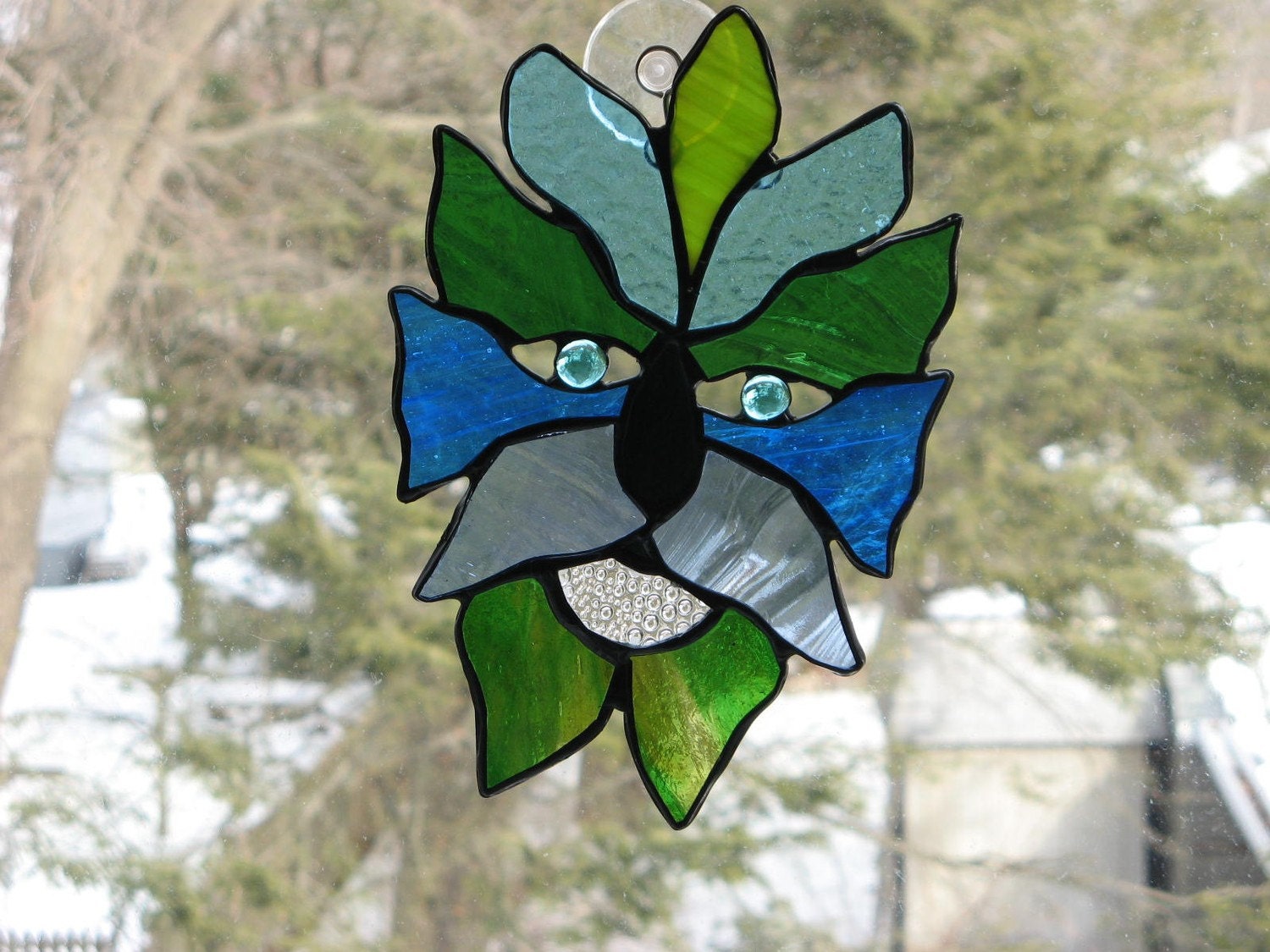 Greenman green man Stained Glass Medieval Renaissance Father