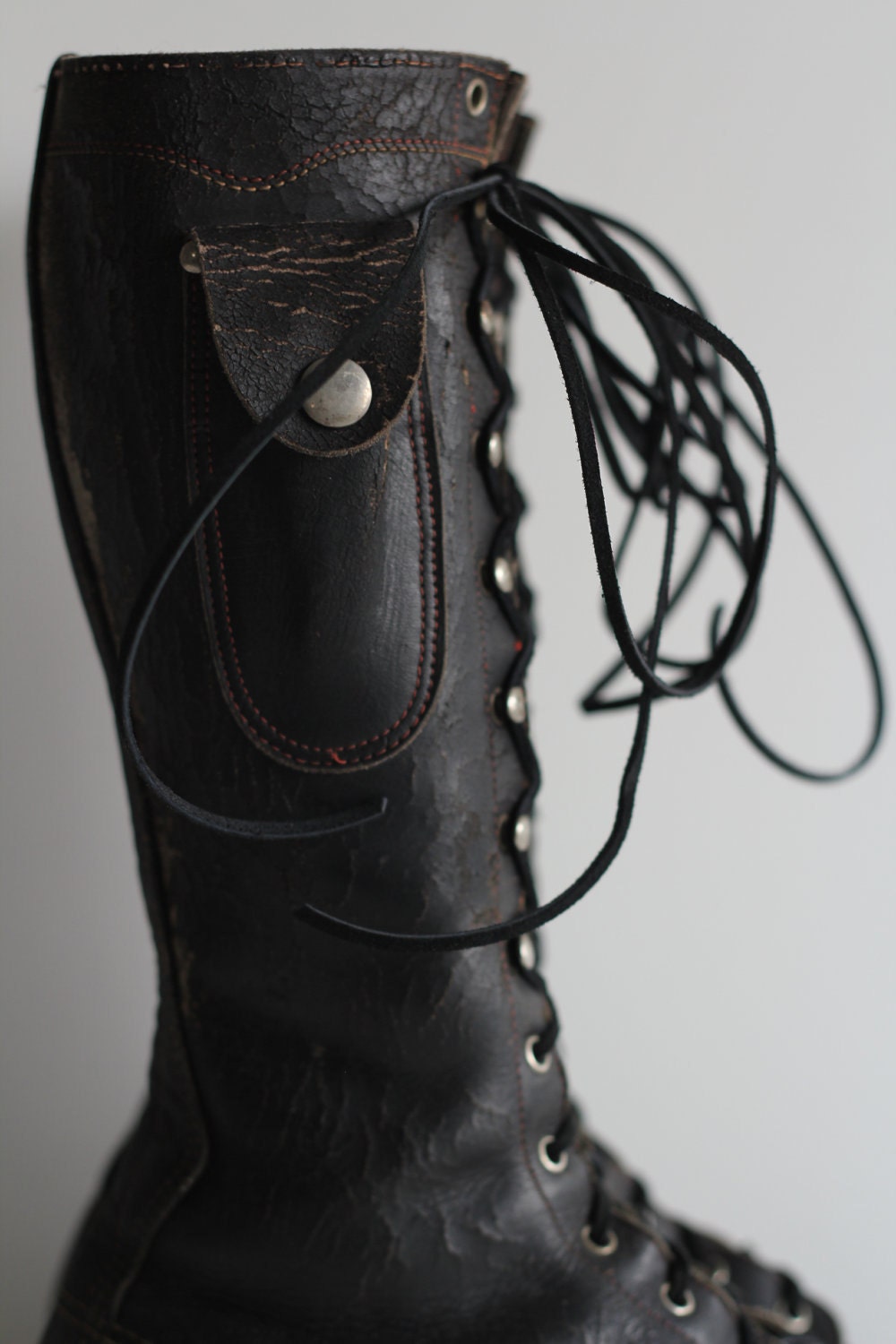 reserved . World War One Boots . Antique Military Footwear