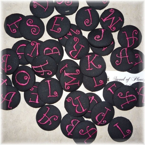 Items similar to 100 Wholesale Covered Monogrammed buttons on Etsy