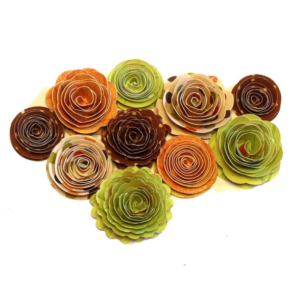 NEW Handmade Spiral Flowers Falling Leaves by SuzanneBWebb on Etsy