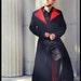 Men's Gothic Steampunk Coat Vampire Duster Black Wool