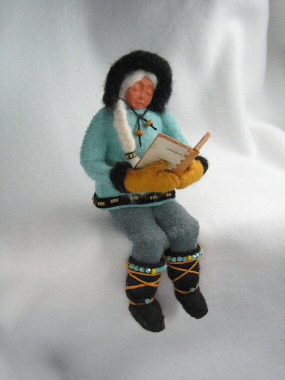 Wool Felt Figure The Reader