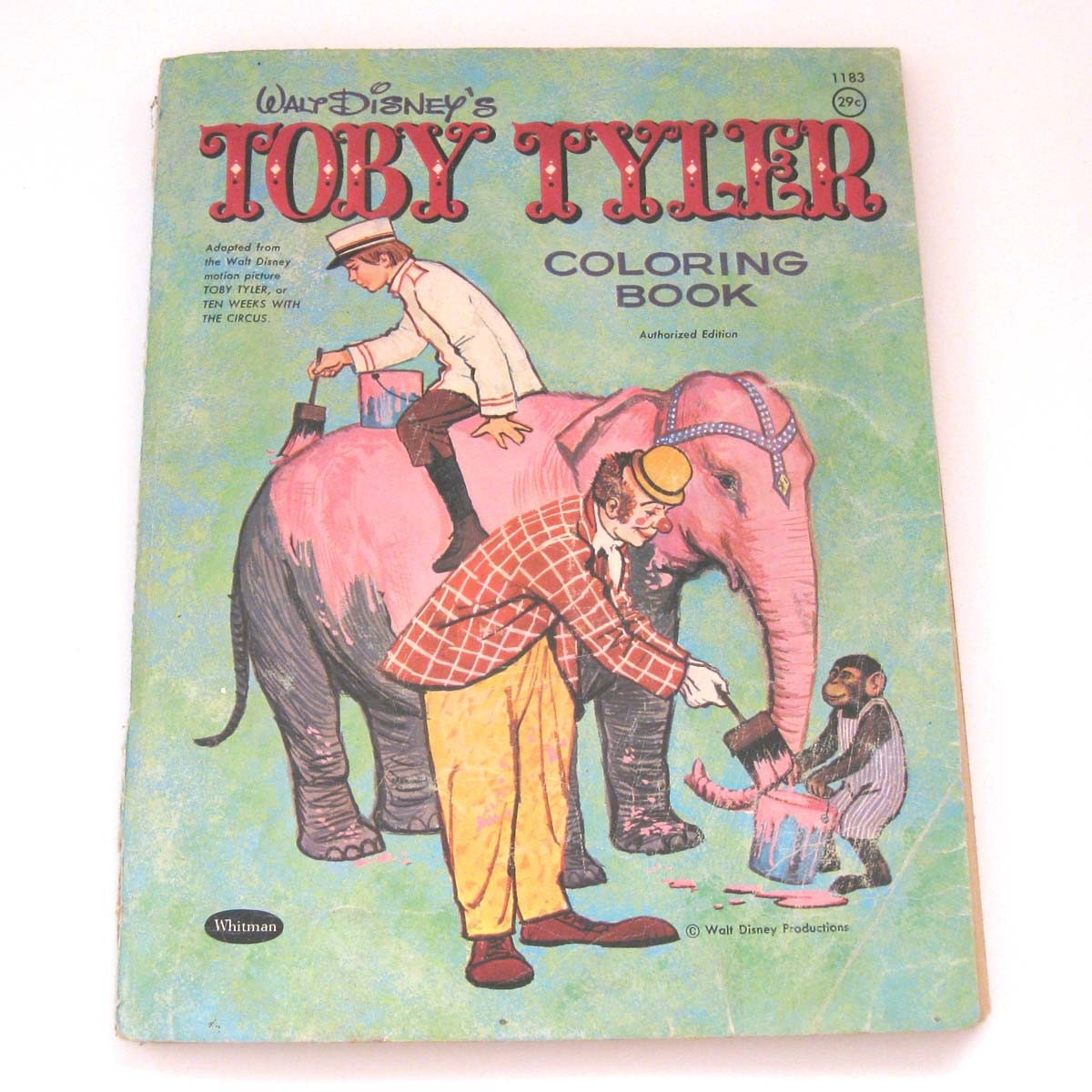 Walt Disney's Toby Tyler Coloring Book by Whitman 1959 No.