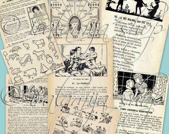 PICKET FENCE Collage Digital Images printable by iralamijashop