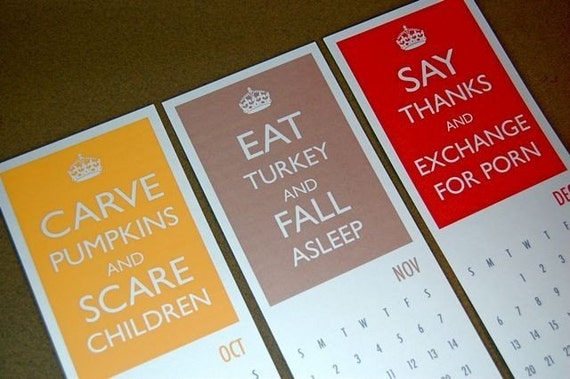 Keep Calm and Carry On Spoof Calendar Printable MEN