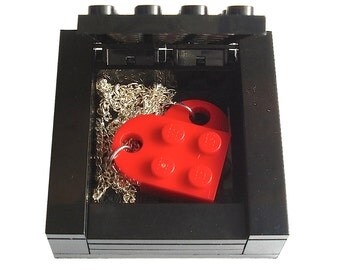 Engagement ring box Handmade with LEGOr Bricks by bitsandbadges