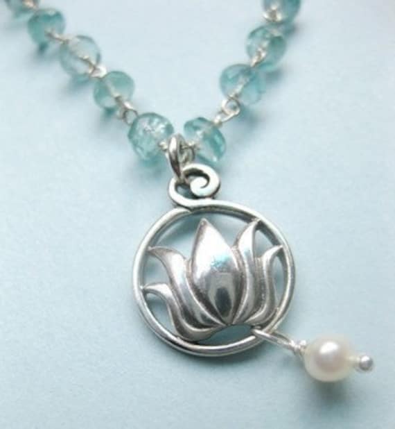Items similar to Silver Lotus Necklace - "Lotus Dream" on Etsy