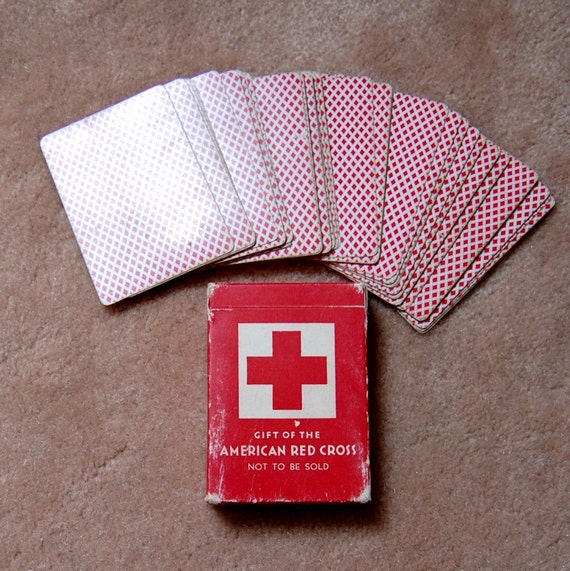 Vintage WWII Playing Cards American Red Cross 1943