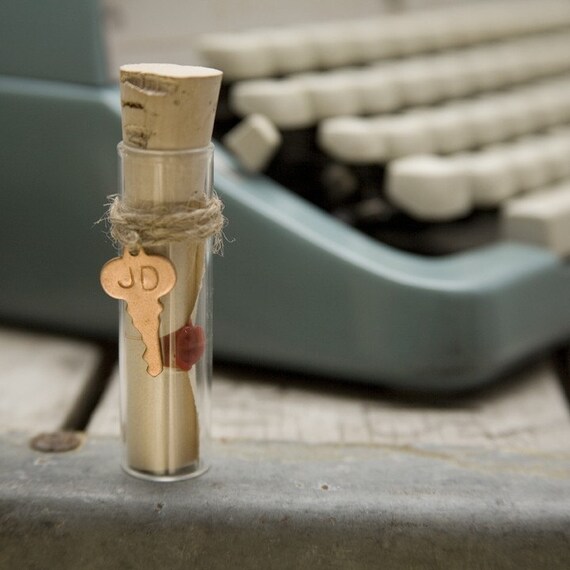 message in a bottle letter service by MiniatureRhino on Etsy