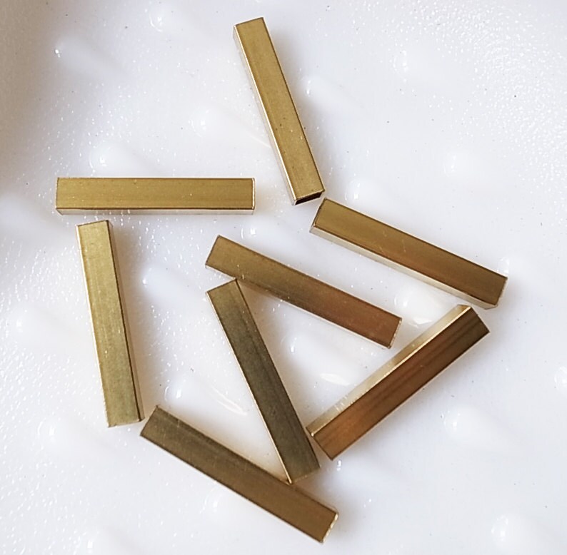 20 pieces of newly made raw brass tube square by rawbrassshop