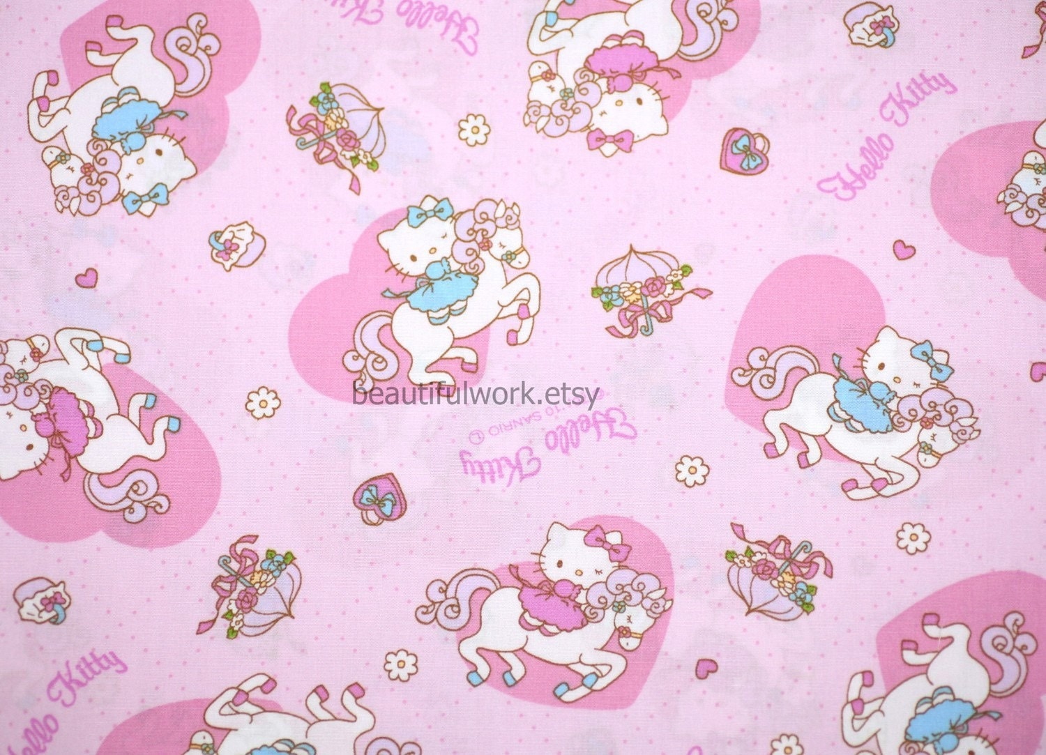 Sanrio Character Print Hello Kitty Riding Horse