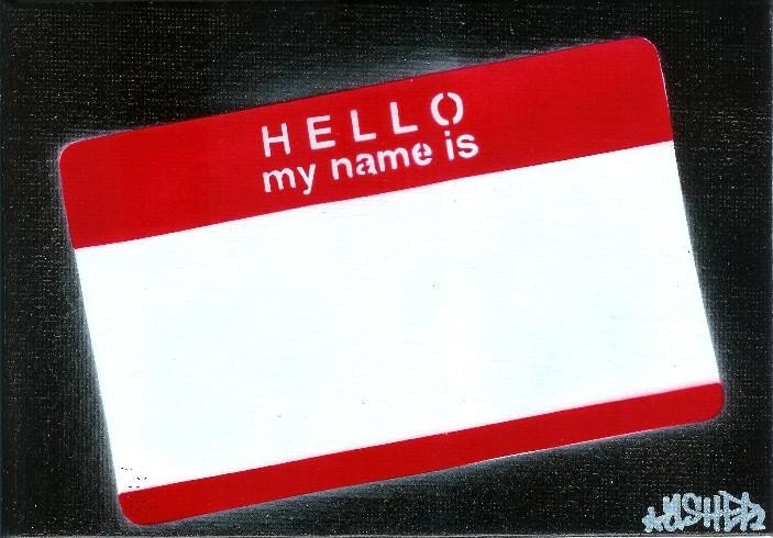 Hello My Name Is Sticker 5x7 Stencil Graffiti Art