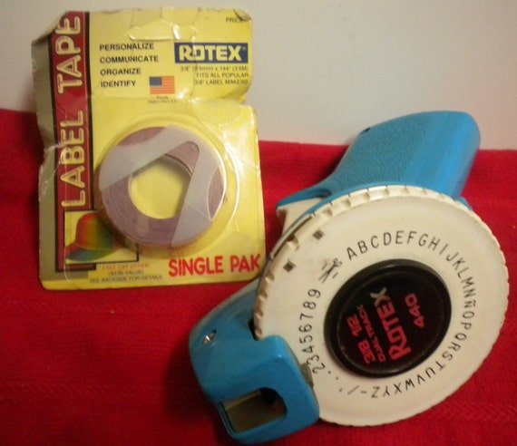 Vintage Rotex Label Maker and Label Tape