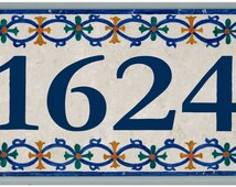 Popular items for painted house number on Etsy