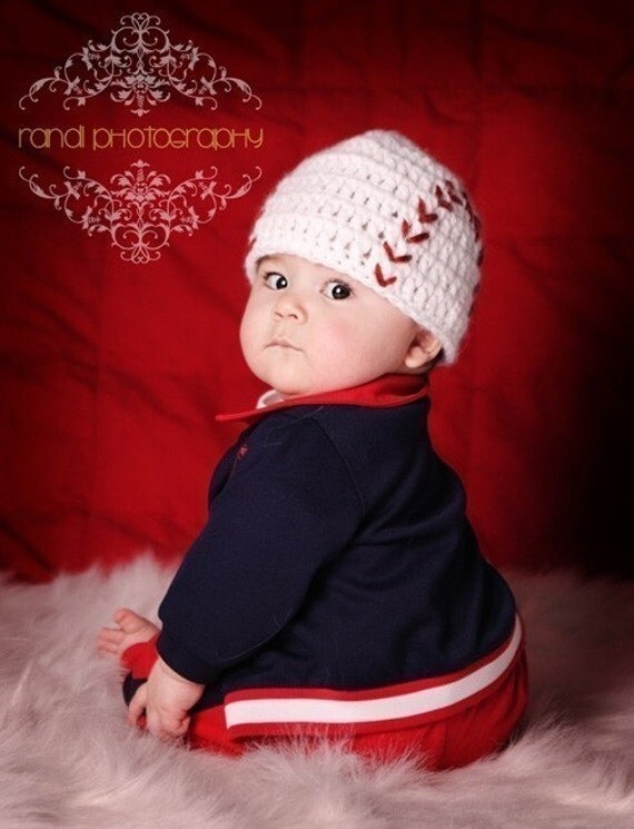 Baby Hat Baseball Fan Newborn Baby Hat Newborn by FashionTouch