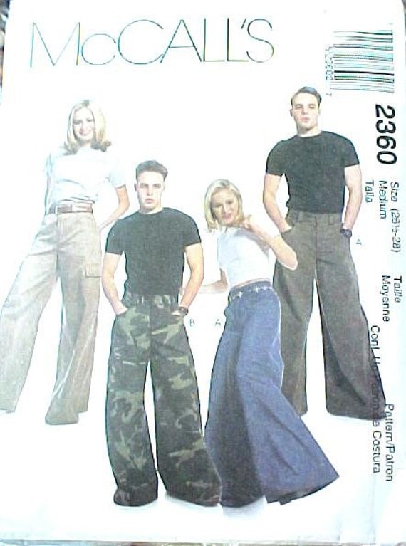 Mccalls 2360 Unisex Wide Leg Pants Pattern Misses Men Sz
