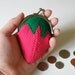 Lil' Strawberry Coin Purse New and Improved by sweetandlight