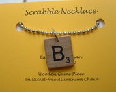 Items similar to Scrabble Necklace Pendant All Letters Tiles Available ...