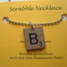 Scrabble Necklace Pendant All Letters Tiles Available Choose