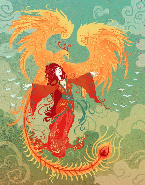 Goddess of the Phoenix 8x10 art print