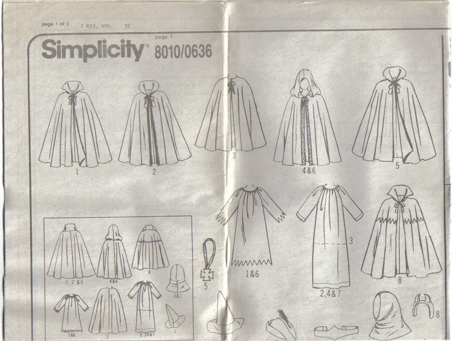 Simplicity 8010 Adult Cape Pattern