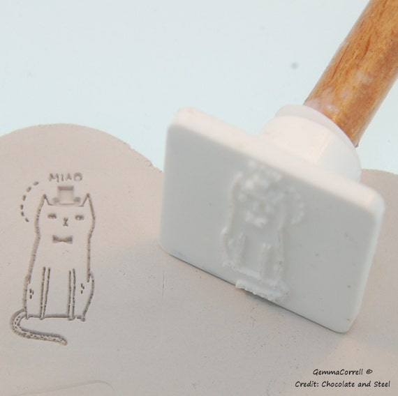 20mmx20mm Custom Signature Stamp For PMC Art Clay Metal by ByLiad