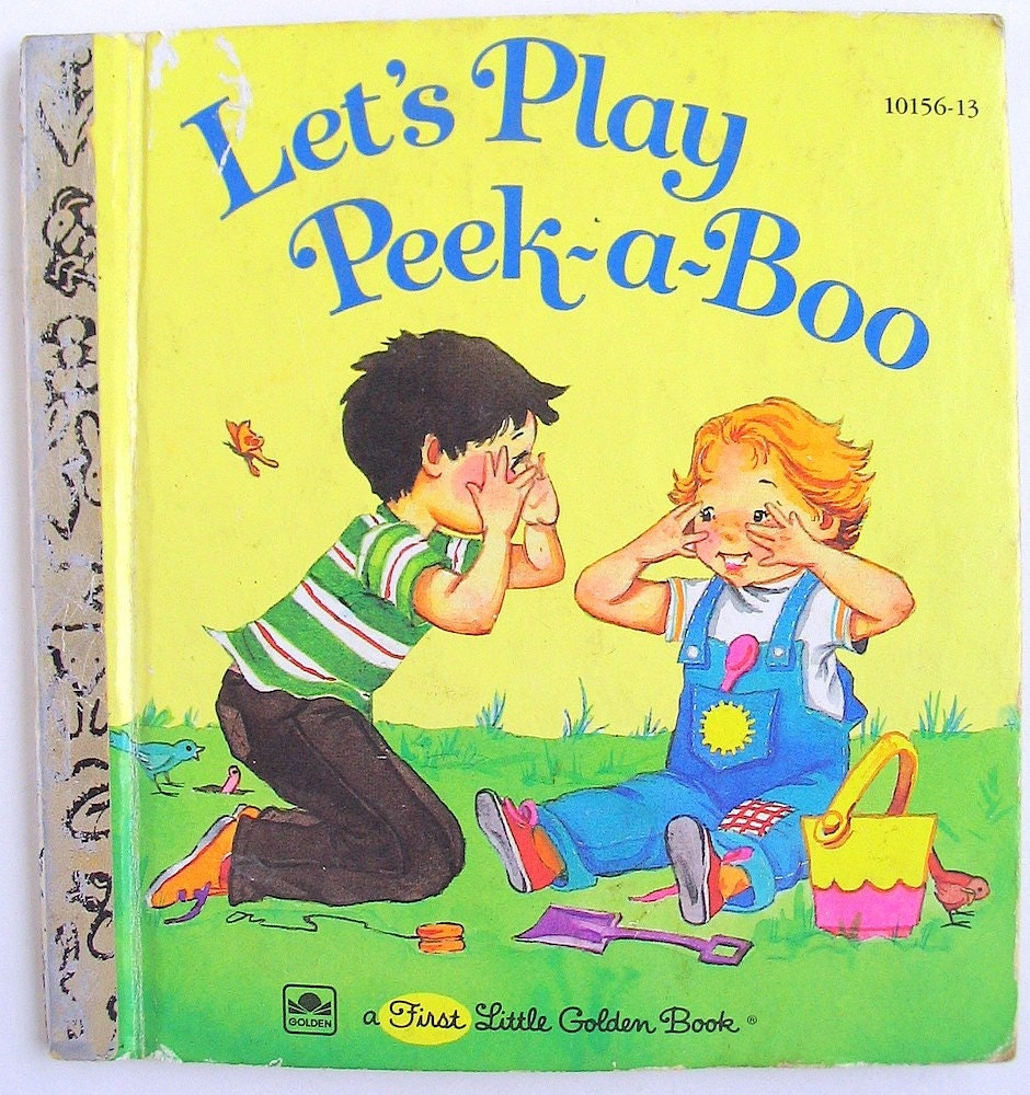 LET'S PLAY PEEK-A-BOO Vintage 1981 Little Golden Books