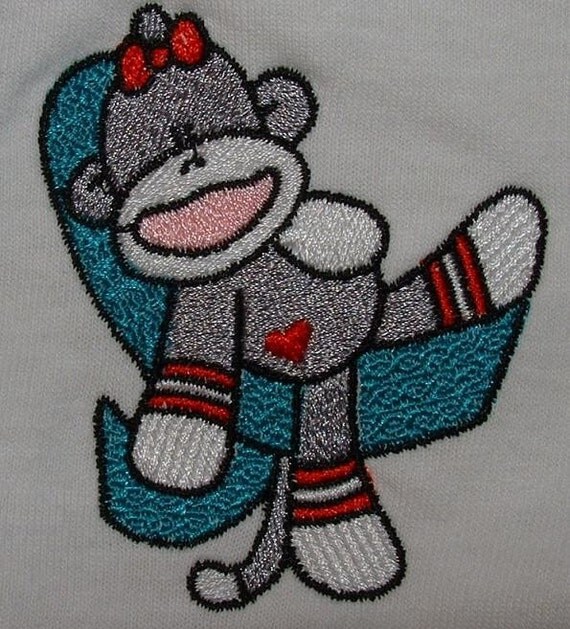 Items similar to Ovarian Cancer Awareness Sock Monkey T-Shirt, Adult ...