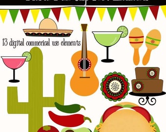 Unique fiesta party clipart related items | Etsy