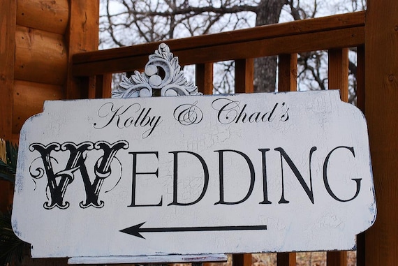 CUSTOM WEDDING Signs Wedding Decorations Arrows Free Stakes