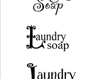 Laundry Soap Label for the Laundry Room Vinyl Decal- CHOOSE Your ...