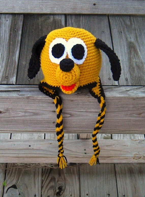 Crochet Pattern 007 Puppy Earflap Beanie Hat by desertdiamond