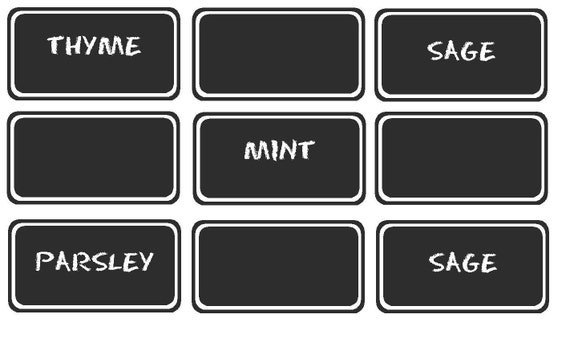 Get Organized Chalk Vinyl Labels