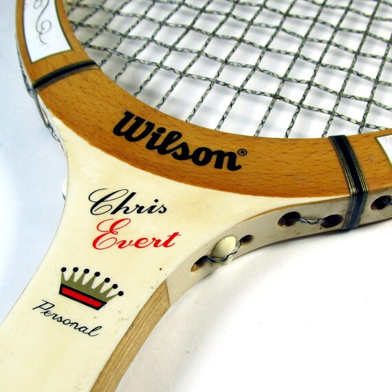 Vintage Tennis Racquet Chris Evert Wilson Racket by VintageRerun