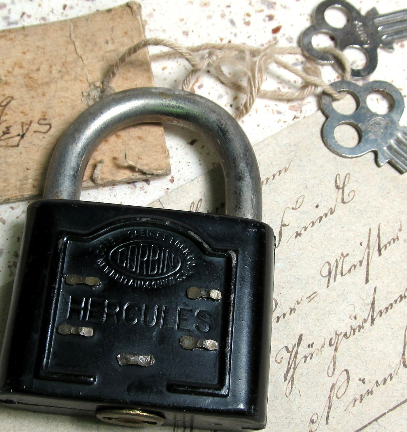 Vintage Love Lock Hercules Padlock